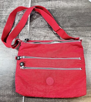 Kipling Alvar Red crossbody purse handbag shoulder bag | eBay
