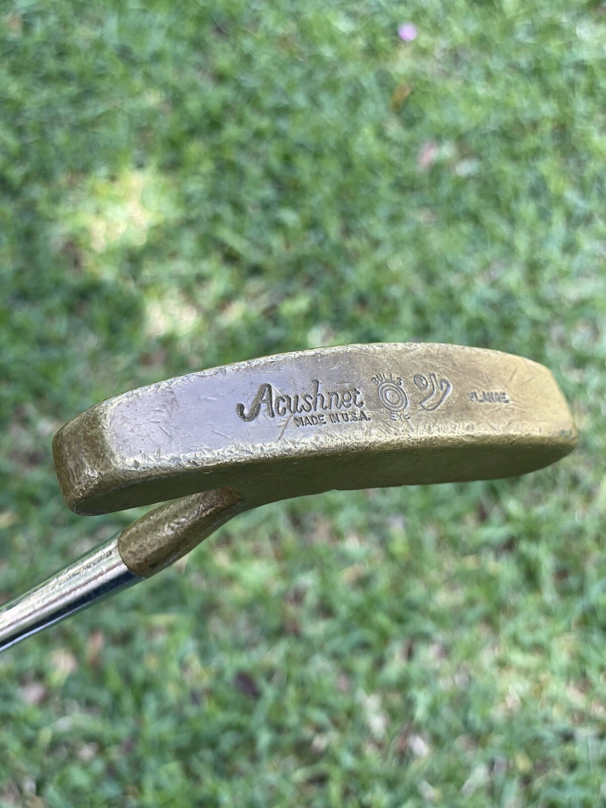 Vintage Exceptional Titleist Acushnet Bullseye "Gold" Flange Putter 34 ...