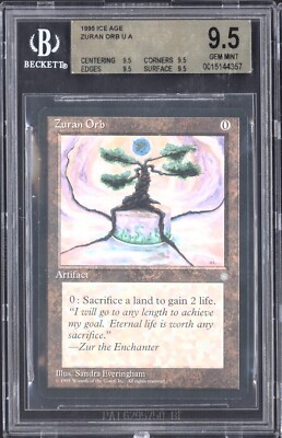 MTG Zuran Orb Ice Age Magic the Gathering BGS 9.5 QUAD (95,95,95,95 ...