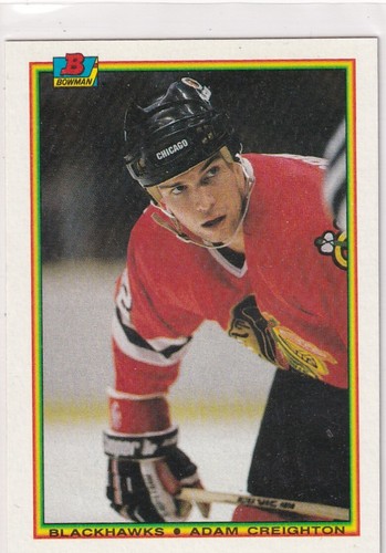 1990-91 Bowman Adam Creighton Chicago Blackhawks #9 | eBay
