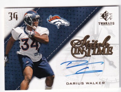 Darius Walker 2009 Upperdeck SP NFL Autograph Card Broncos | eBay