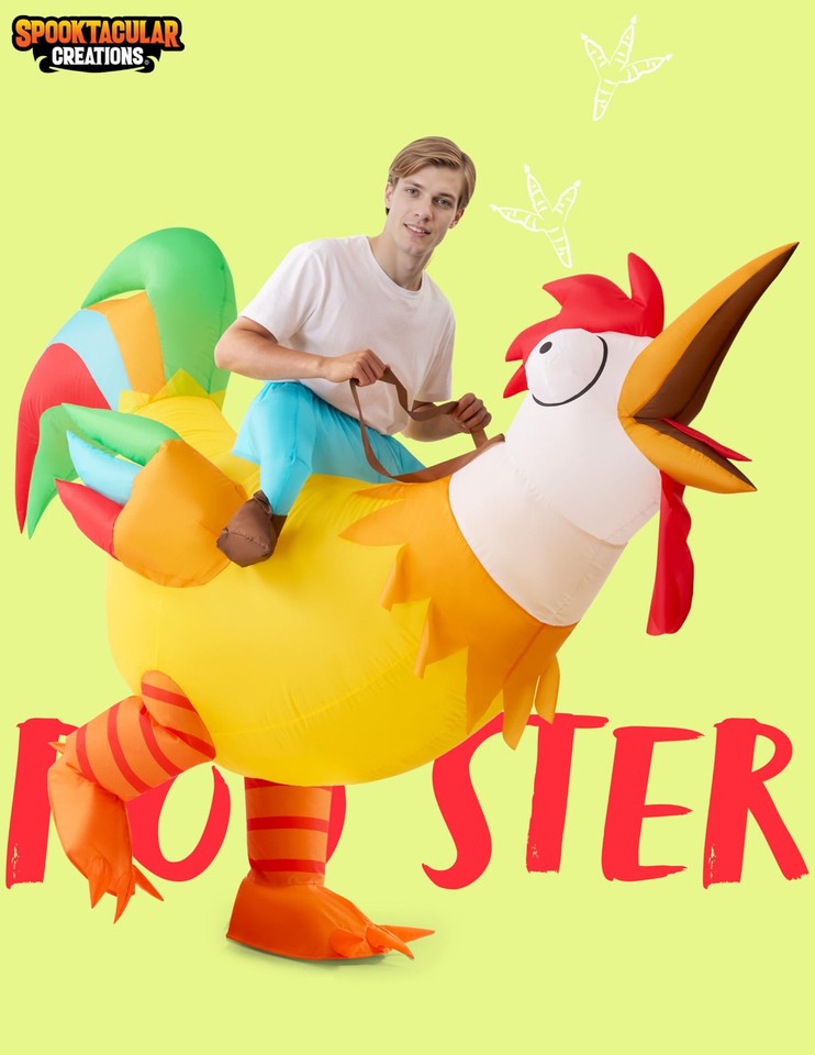 Spooktacular Creations Chicken Inflatable Costume Adult, Ride on ...