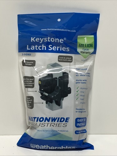 Weatherables Keystone 2-Sided Key-Lockable Gate Latch Kit WBGA-LATCHKEY-NW | eBay