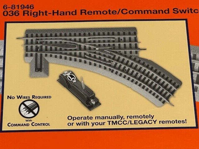 LIONEL FASTRACK 81946 81947 REMOTE 0-36 RIGHT & LEFT HAND SWITCHES TMCC ...