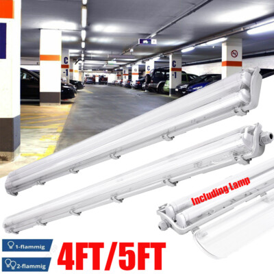 LED Batten Light Tri-Proof Fitting 4ft 5ft Replacement T8 Fluorescent ...