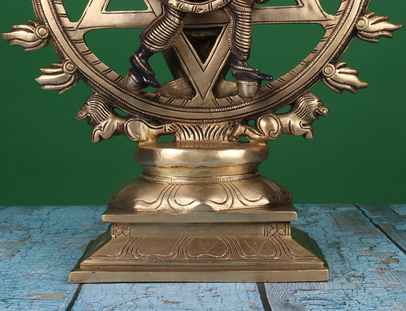 Brass Sudarshan Chakra Idol Multicolor Chakra Deity Worship Narayan ...