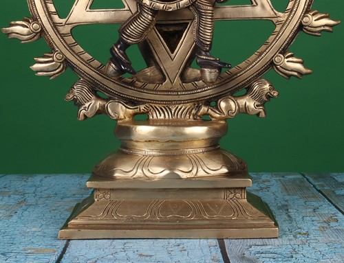 Brass Sudarshan Chakra Idol Multicolor Chakra Deity Worship Narayan ...