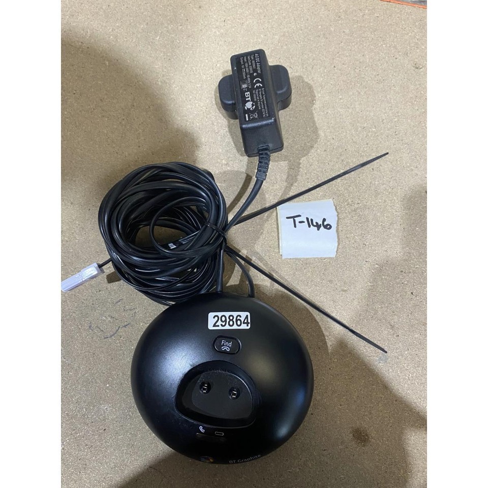 BT Graphite 1100 Digital Cordless Telephone Main Base Unit Only Black w ...