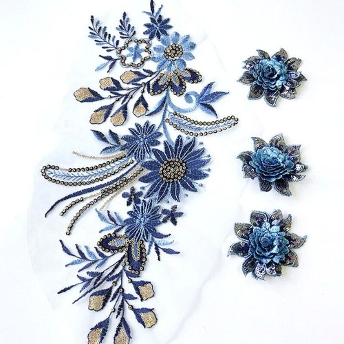Polyester Mesh Embroidery Flower Lace Patch Clothing | eBay Australia
