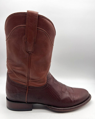 PREOWN TECOVAS THE NASH Exotic Roper Leather Boot Men Sz 10.5 D ...