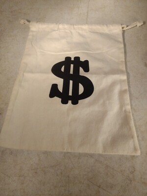 Canvas Money Bag Bank Robber Thief Western Candy Costume Prop | eBay