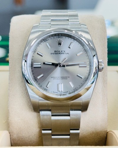Rolex Oyster Perpetual OP Rhodium Dial Steel Oyster Watch 116000 2019 ...