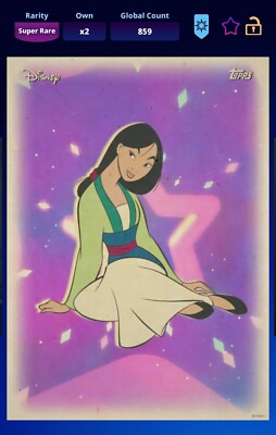 Topps Disney Collect Digital Life's Little Surprises MULAN Limited ...