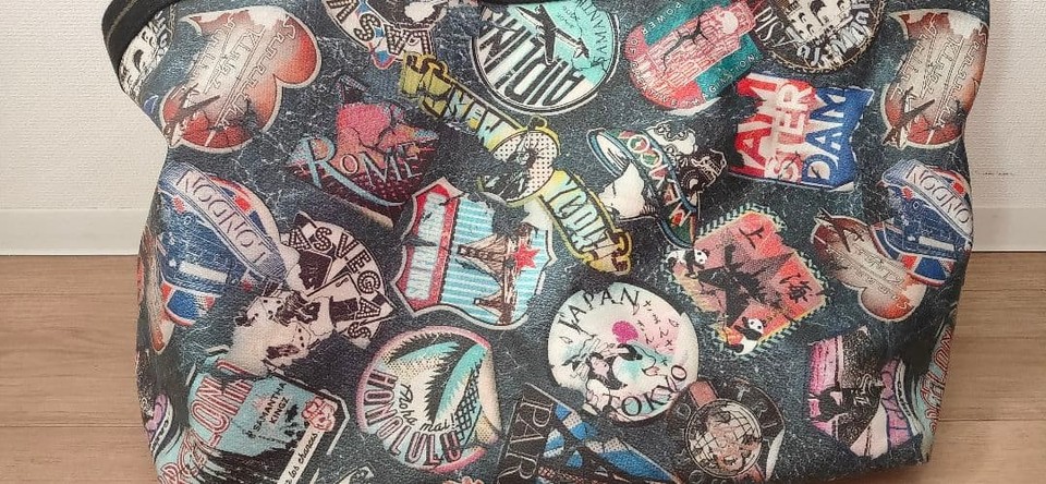 Samantha Kings leather bag Japanese print | eBay