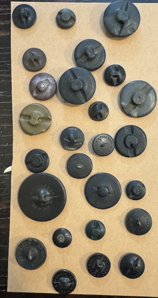 Antique buttons RUBBER horn GOODYEAR novelty Good Group INDIA RUBBER | eBay
