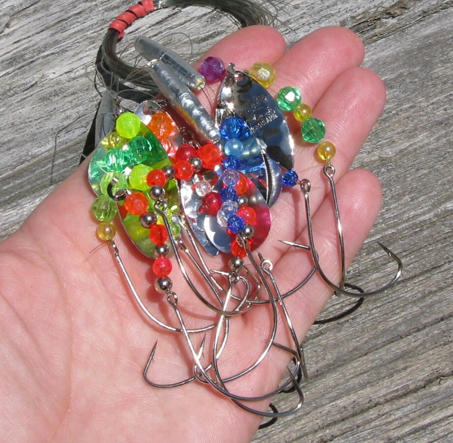 Lot of 10 Northland Blade Walleye Red Tail Minnow Trailers Multicolor ...