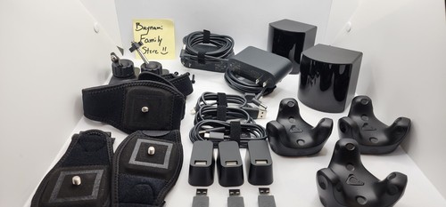 🔥3 HTC VIVE Tracker 3.0 Straps 2x 2.0 Base Stations VRChat Full Body ...