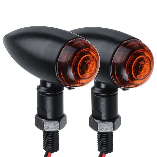LED Mini Bullet Motorcycle Turn Signal Cruiser Chopper Custom Lights ...