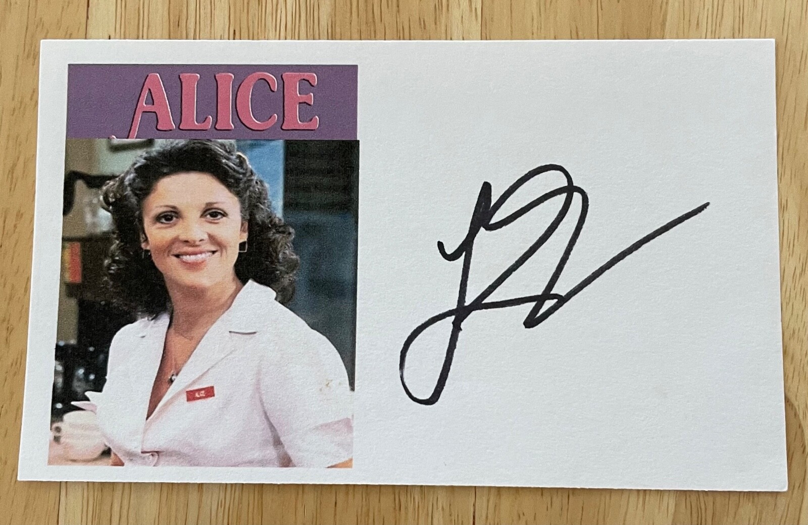 Linda Lavin “Alice” Diner Sitcom Signed Autographed 3x5 Index Card | eBay