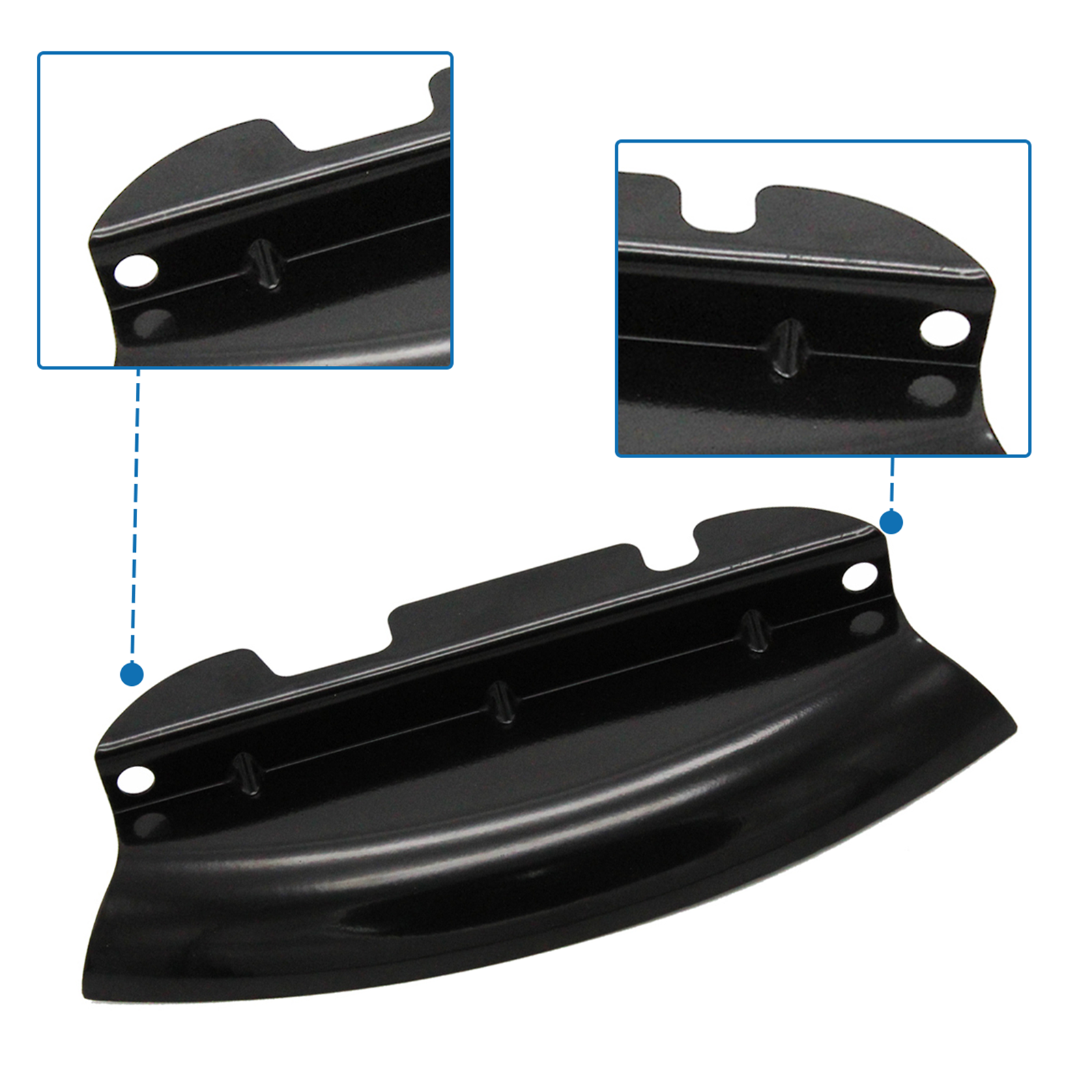 Black Lower Triple Tree Wind Deflector For Harley Touring Street Glide ...