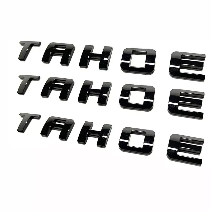 CIP Custom Emblem Gloss Black Overlay EMBLEM Fit TAHOE Nameplate Letter ...