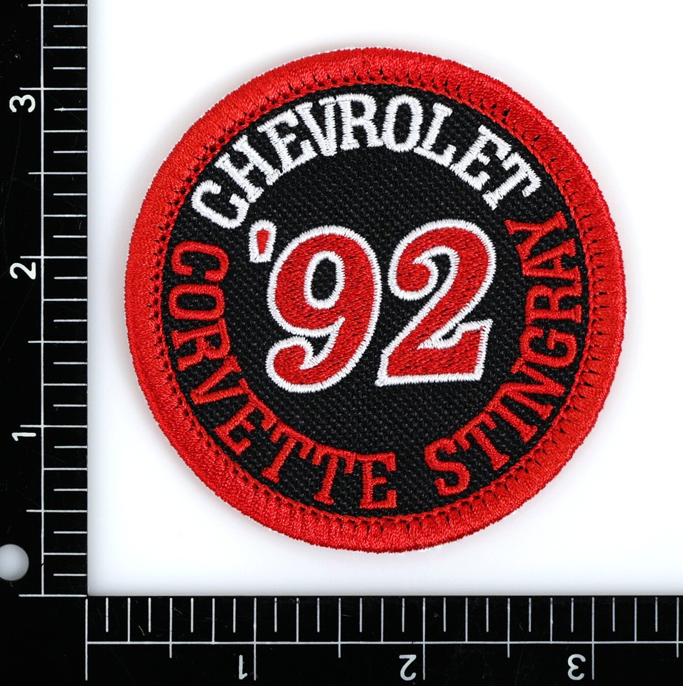 1992 Chevrolet Corvette Stingray Embroidered Patch Black/Red Iron-On ...