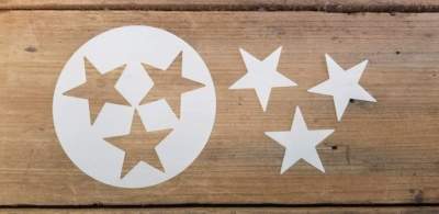 Tennessee Tri Star Mylar Stencil Art Paint Made USA Airbrush Reusable ...