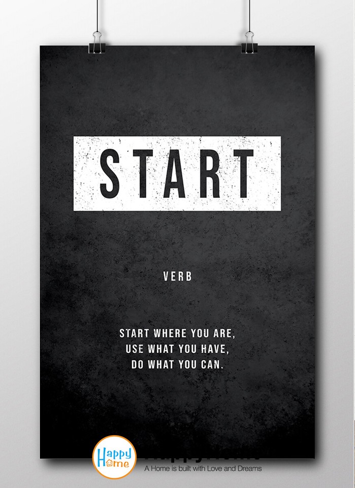 Start Definition Poster Motivational Inspirational Wall Art Print ...
