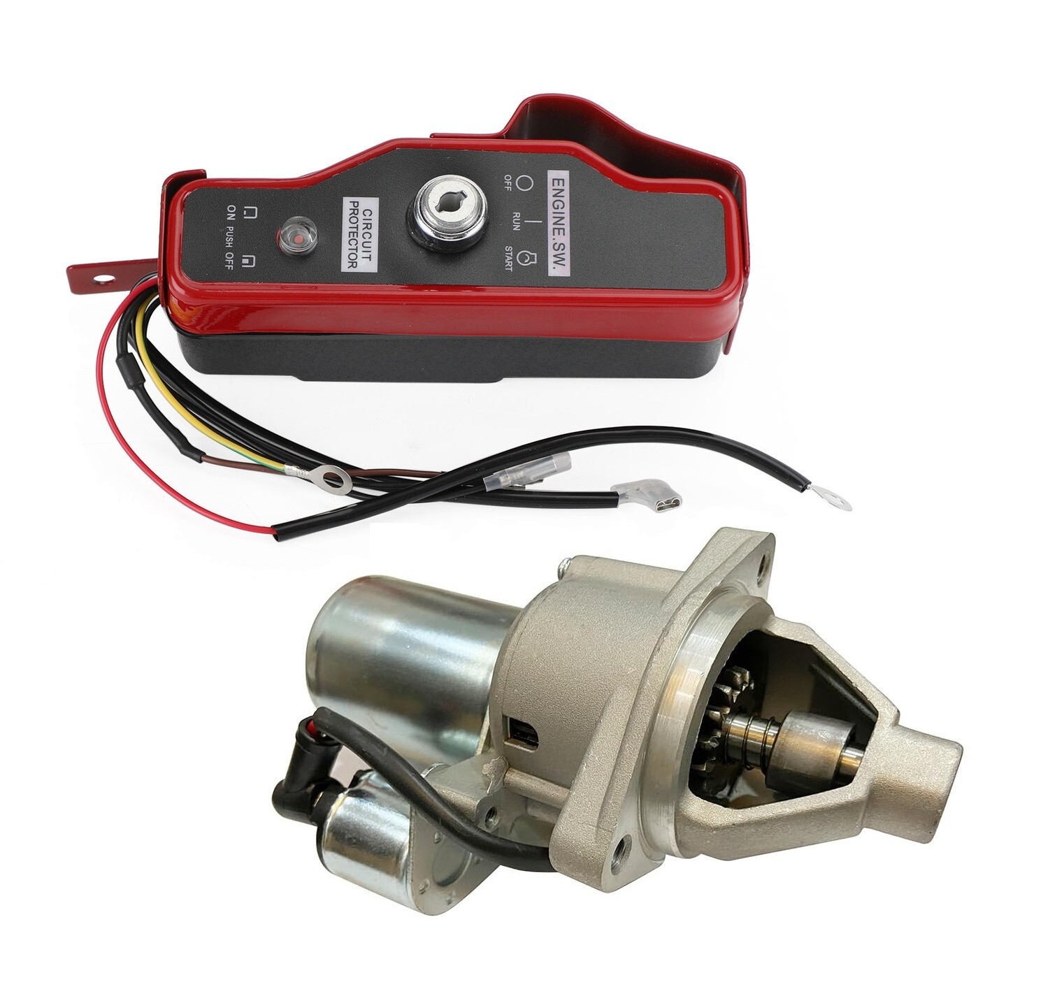 Honda GX420 16HP Ignition Switch Box With Starter Motor & Solenoid With ...