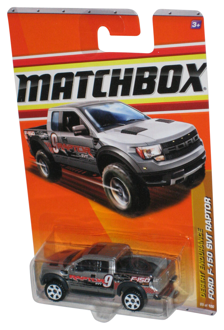 Matchbox Desert Endurance (2010) Silver Ford F-150 SVT Raptor Toy 85/ ...