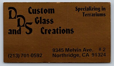 Vintage Business Card DD&S DDS Custom Glass Northridge California | eBay