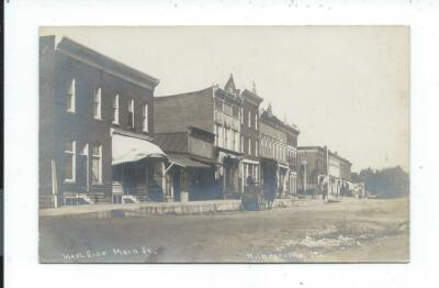 Real Photo Postcard Post Card Milledgeville Illinois Ill Il Main Street ...