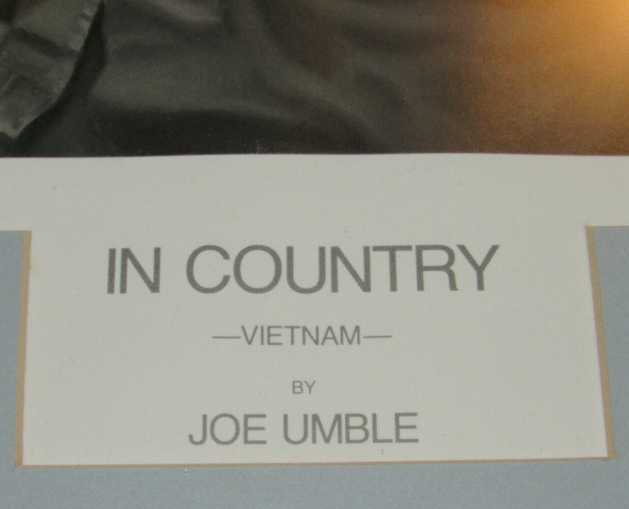 'IN COUNTRY' LIMITED EDITION SIGNED PRINT BY JOE UMBLE! VIETNAM WAR U.S ...