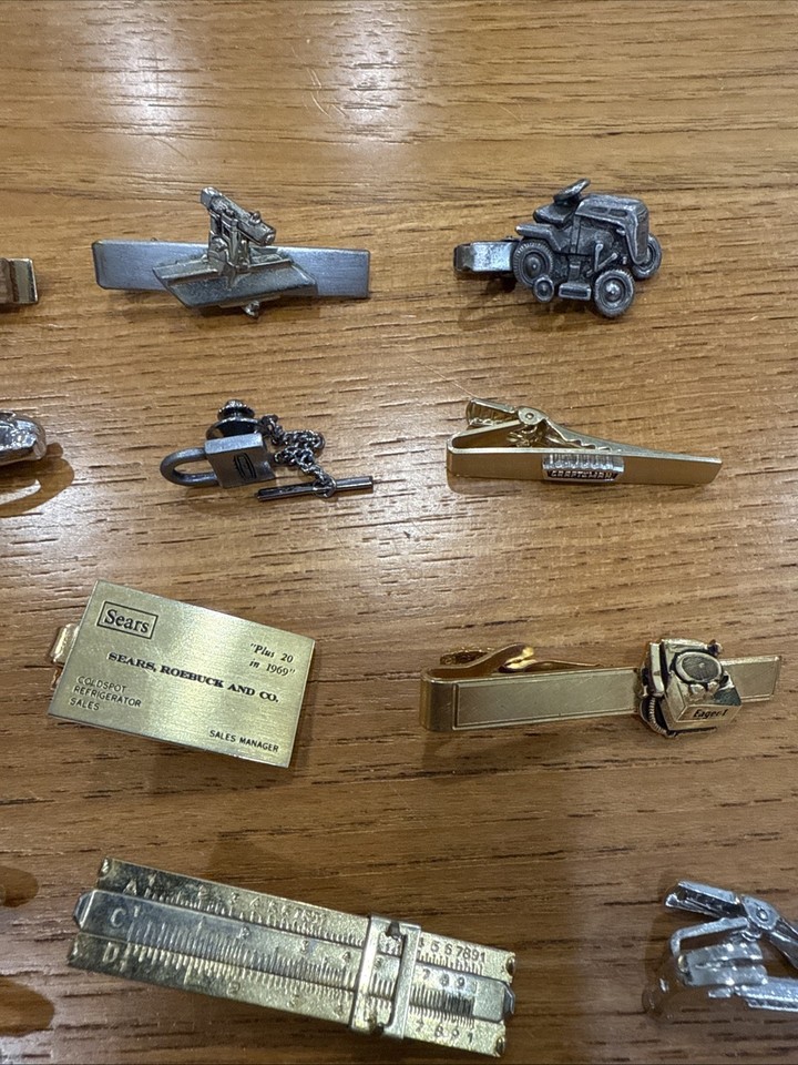 Vintage Employee Tie Clip Sears Craftsman Lot of 23 Pins & Clips | eBay
