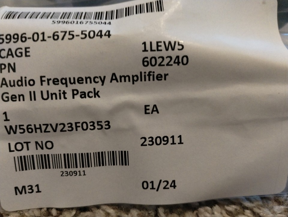 Avon Audio Frequency Amplifier VPU for M53 & FM53 gasmask GEN 2 602240 ...