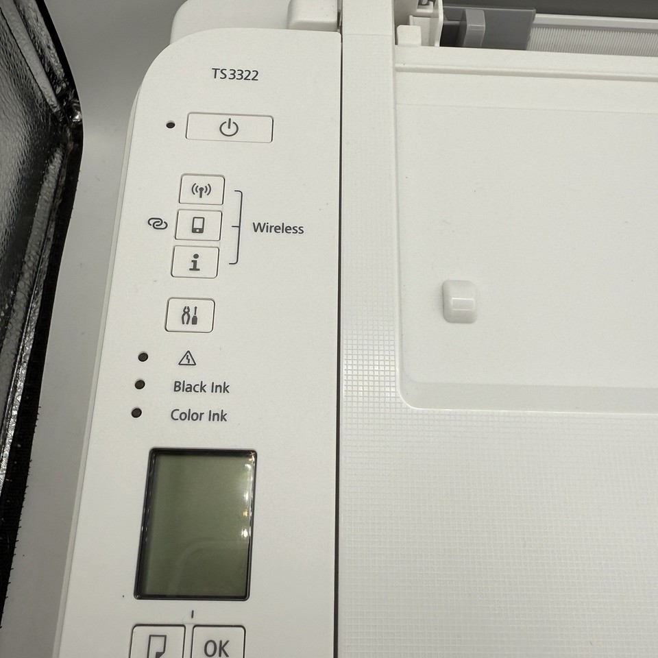 Canon PIXMA TS3322 Wireless All In One Printer/Scanner/Copier TESTED NO ...