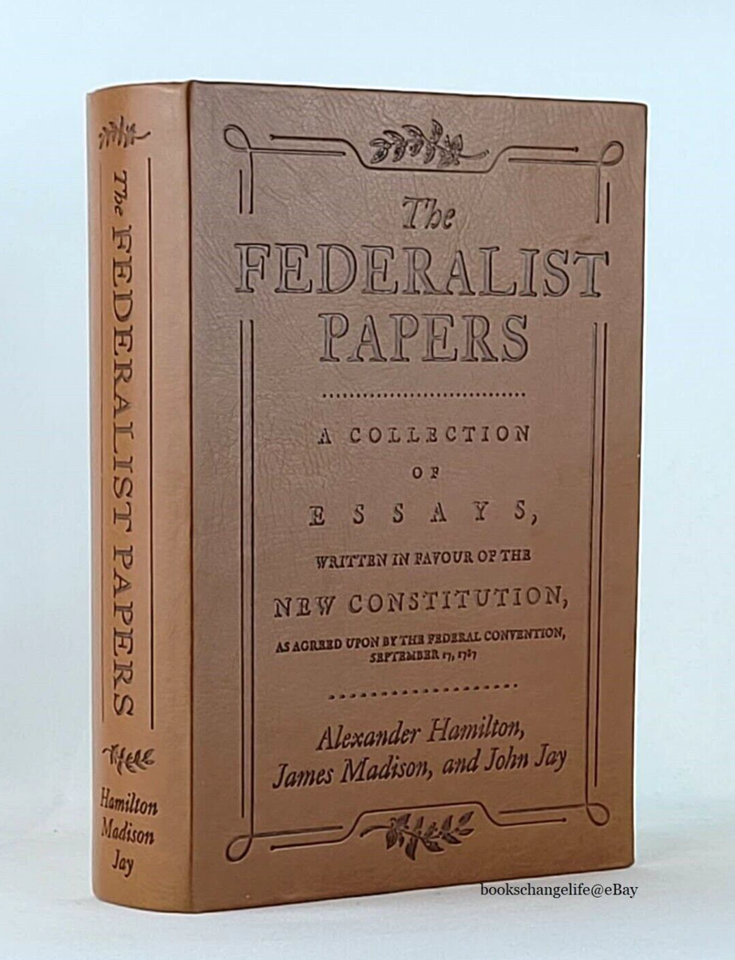THE FEDERALIST PAPERS & US CONSTITUTION Set of 2 Faux Leather Deluxe ...