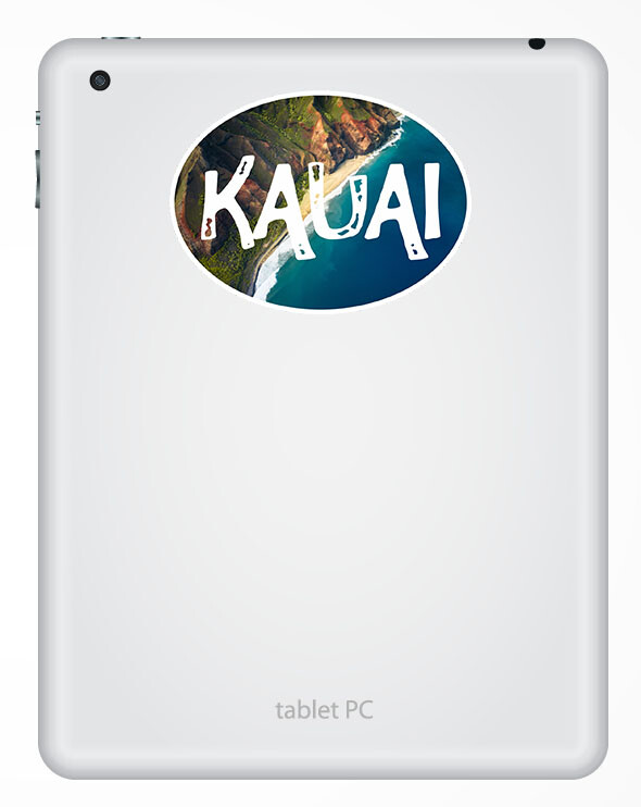 2 x 10cm Kauai Hawaii Vinyl Stickers - Travel Cool Sticker Laptop ...