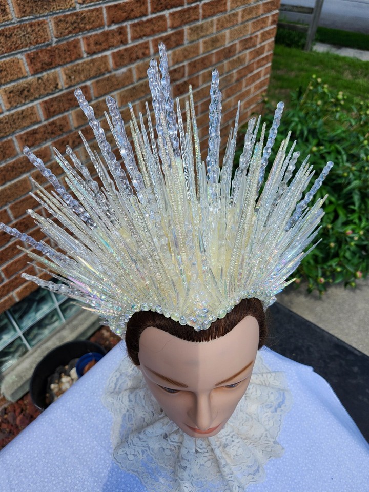 Ice queen headpiece crown clear white sparkling | eBay