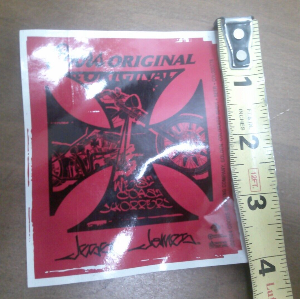 Rare! NOS! Coors Original! West Coast Choppers Jesse James Sticker Red ...