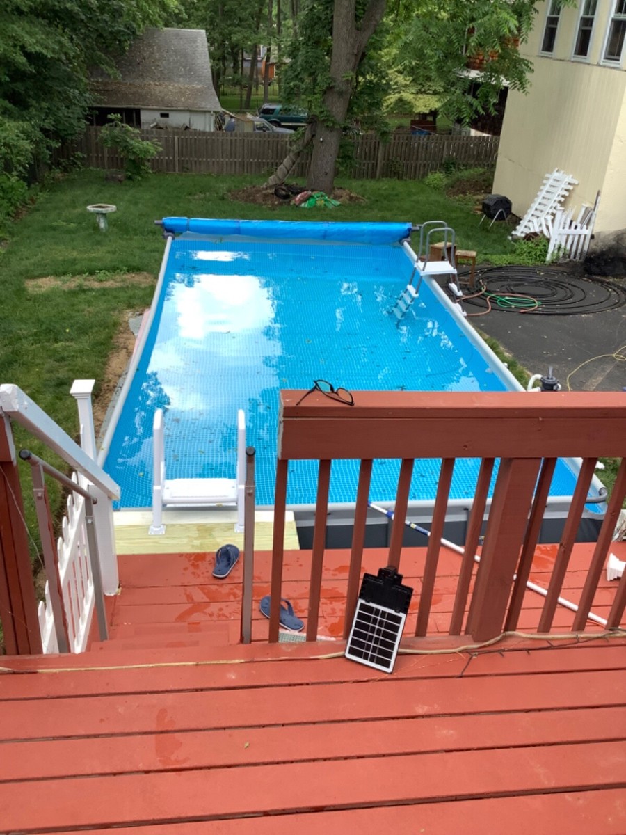 Rectangular Above Ground Pools With Decks 75 Rectangular Pool With