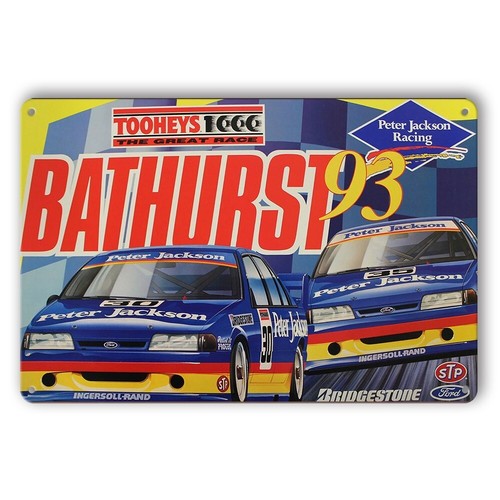 2X Tin Sign BATHURST 93 TOOHEY 1000 BRIDGESTONE PETER JACKSON RACING ...