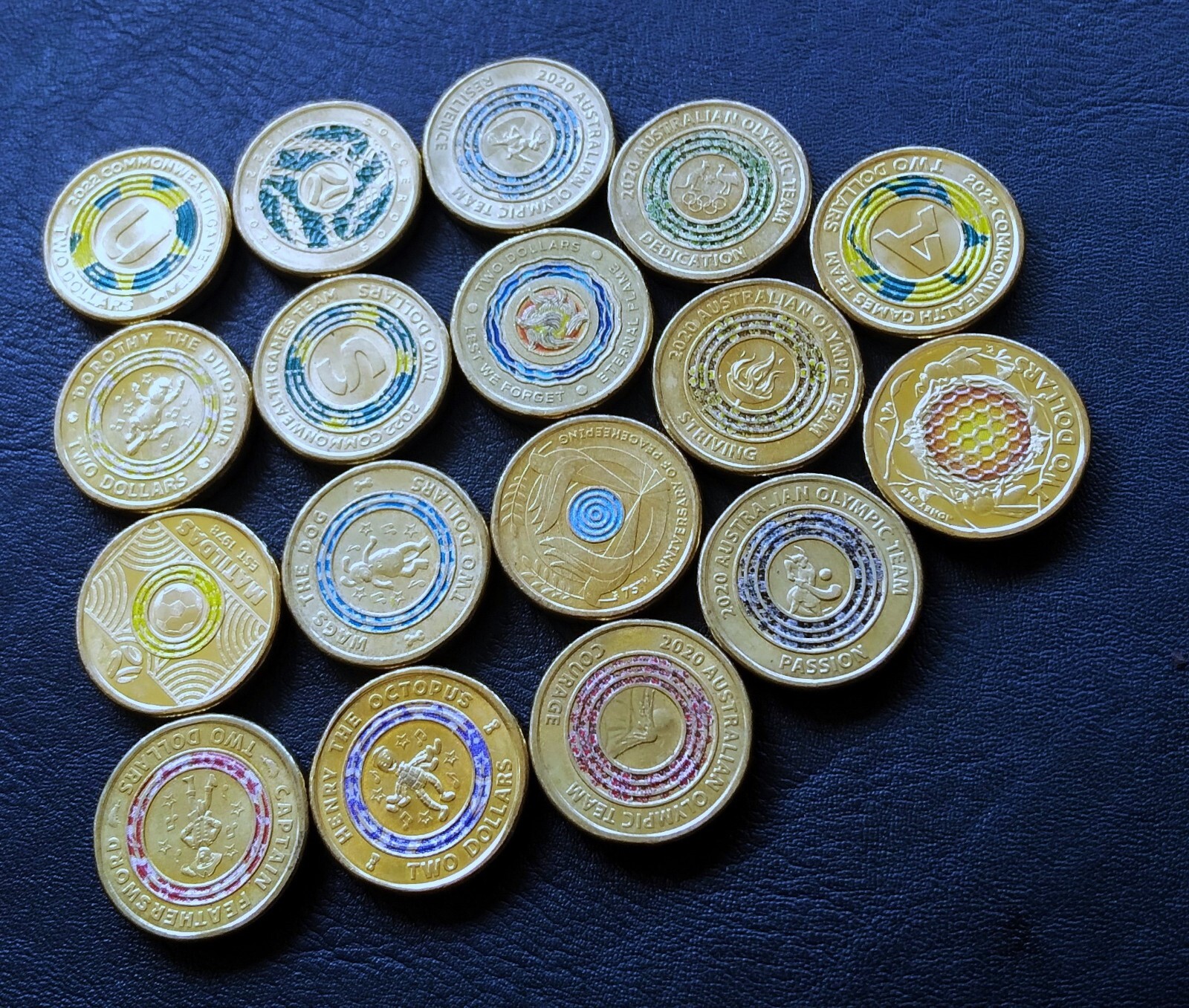17 All Different Australian Coloured $2.00 Coins - 17 | eBay