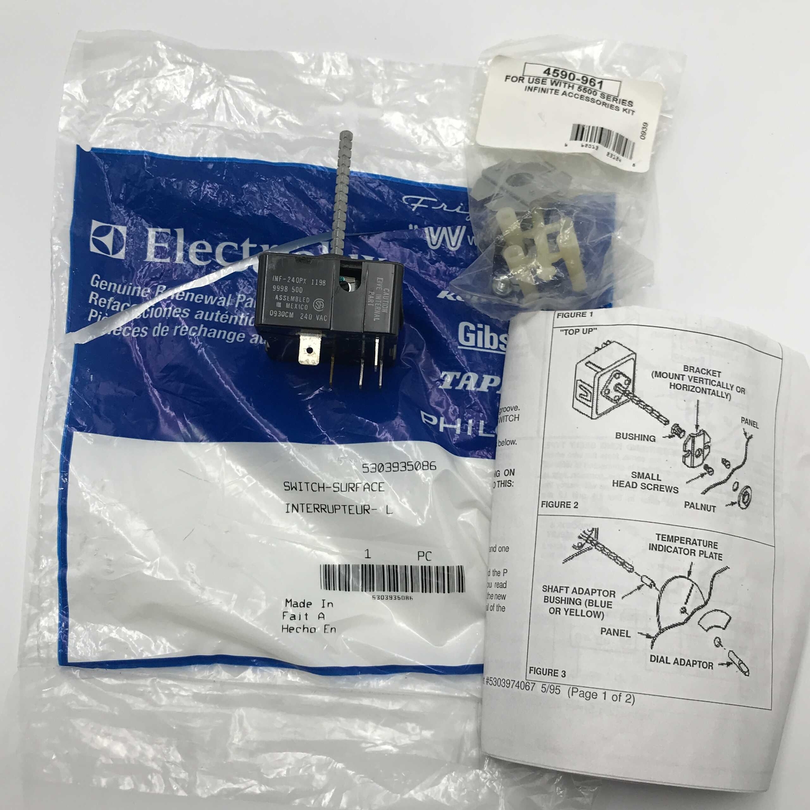 NEW GENUINE OEM FRIGIDAIRE Range Surface Element Infinite Switch Kit ...