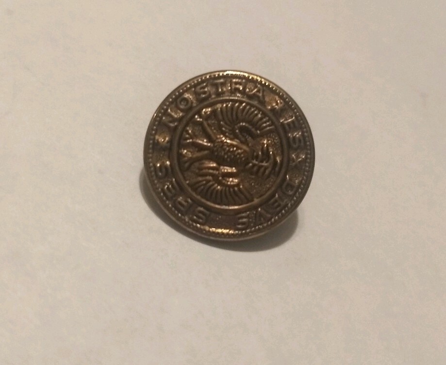 Vintage Hessian Soldier Button Es Devs Spes Nostra Teutonic Eagle 1 3/8 ...