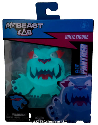 Mr Beast Lab Vinyl Figure The Glow Panther Glow in the Dark NEW MrBeast ...