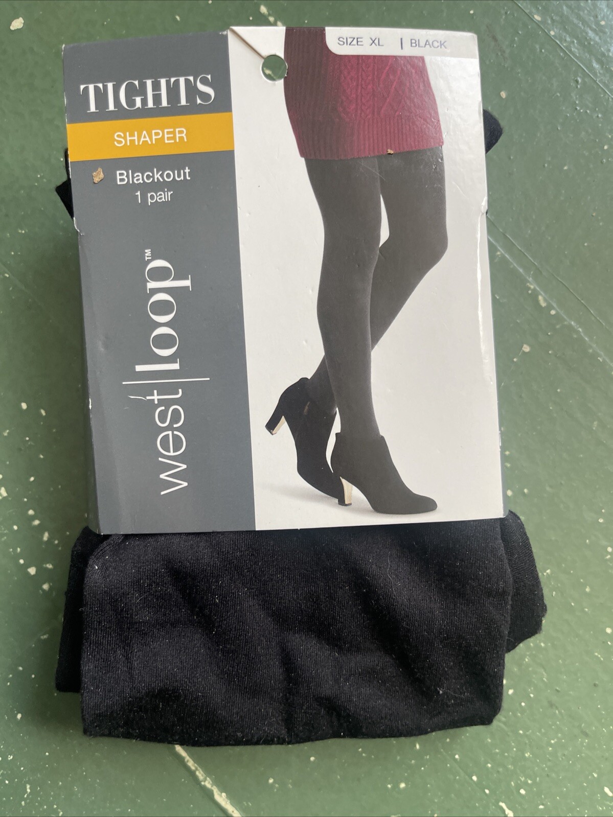 West Loop Shaper Blackout 1 pair Size XL Black Tights New | eBay