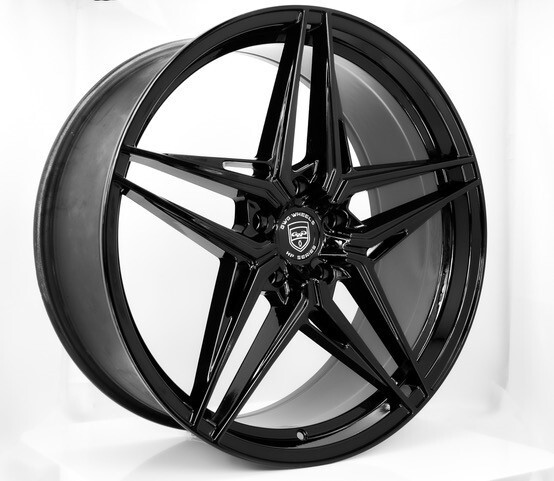 4 HP5 22 inch STAGGERED Gloss Black Rims fits JAGUAR XJ-XJL-PORTFOLIO ...