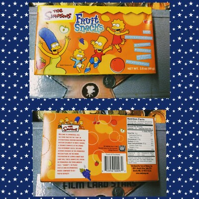 The Simpsons Fruit Snacks Movie Promotion Limited Edition Sealed | eBay