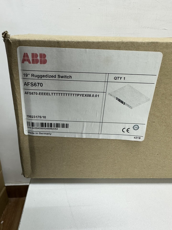 ABB AFS670 19" Ruggedized Switch AFS670-EEEELTTTTTTTTTTTPYEX08.0.01 | eBay